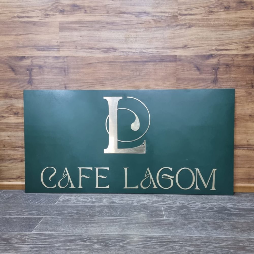 Cafe Lagom WPC Acrylic Signage – Nagaland Doors